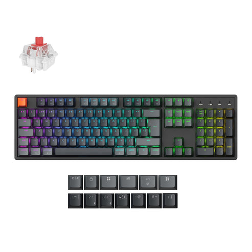 Keychron K10 QMK Full-size RGB Wireless Custom Mechanical Keyboard V.2 ...